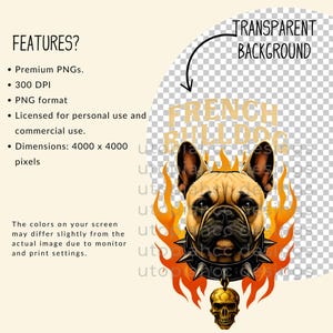 French Bulldog PNG, Gothic Bulldog Image, Frenchie Mom PNG, French ...