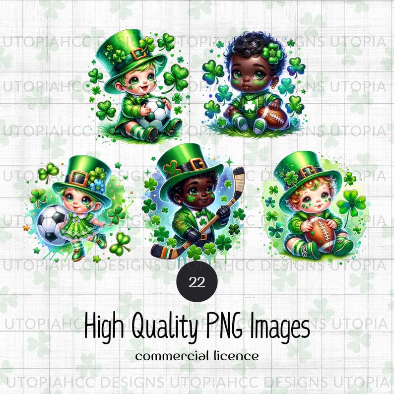 Leprechaun Clipart, Baby Leprechaun Clipart, Sports Baby St Patrick's ...