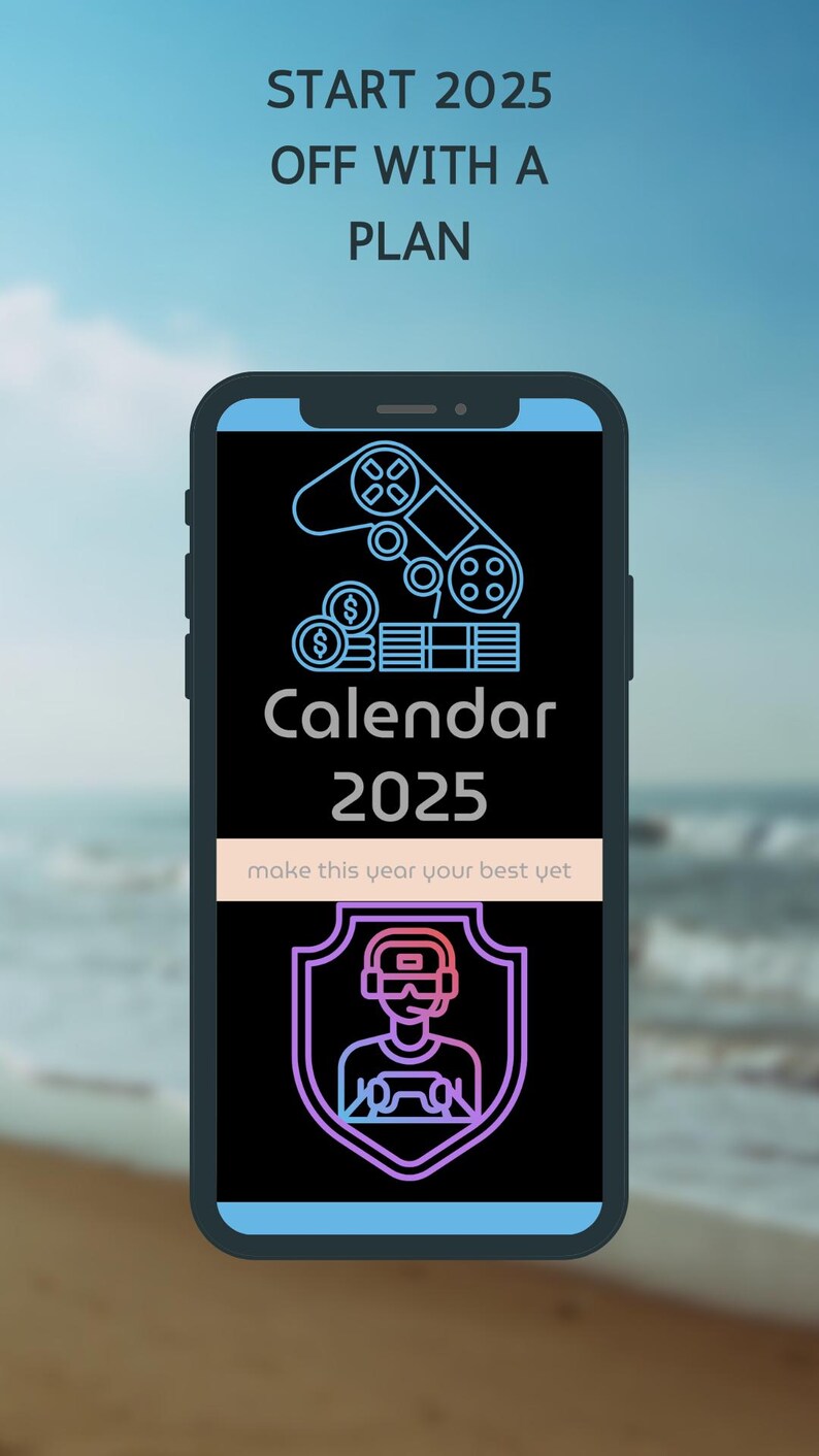 Cool 2025 Gamer Calendar / 2025 Streamer Calendar / 2025 Day Planner - Etsy