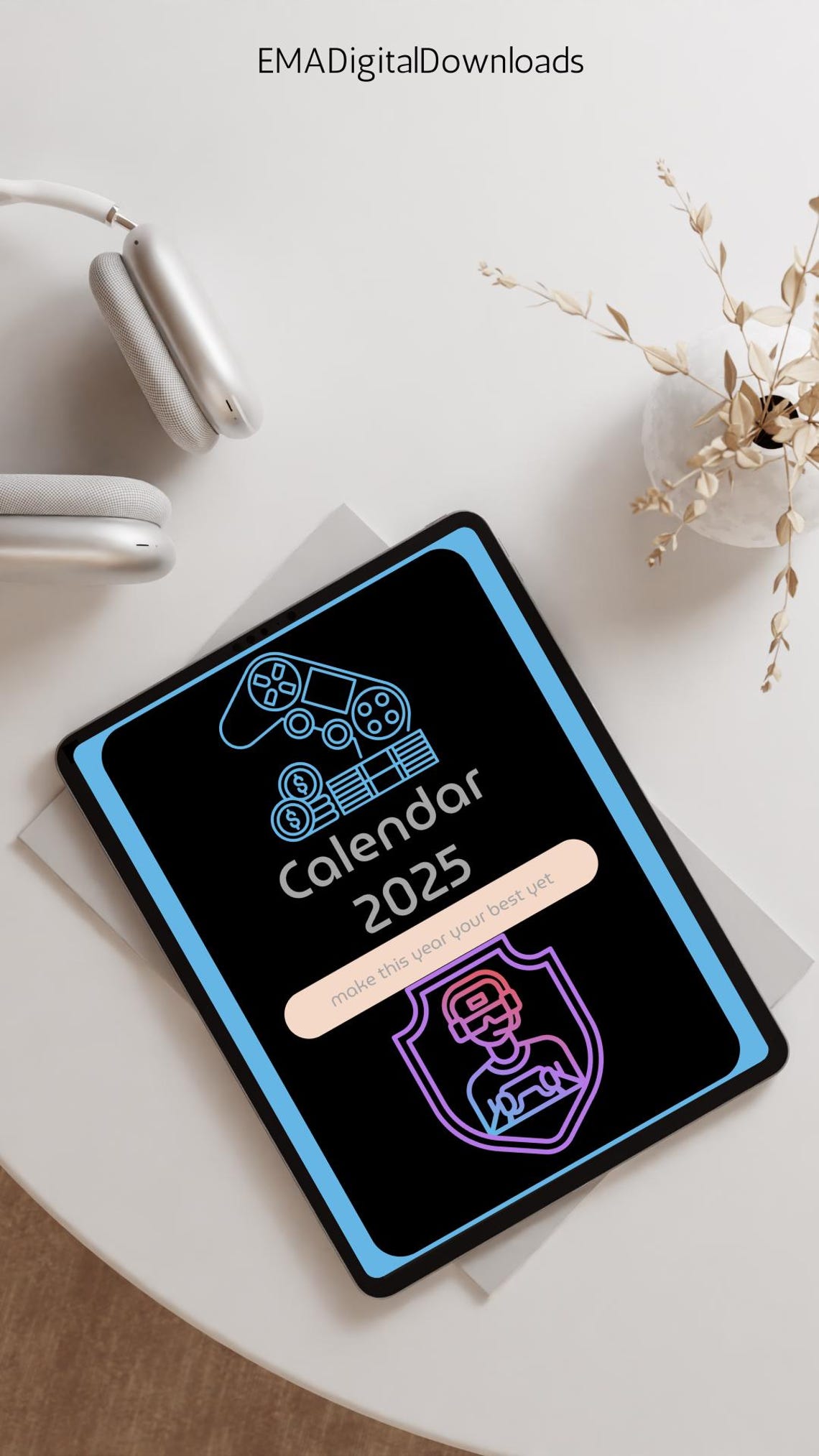 Cool 2025 Gamer Calendar / 2025 Streamer Calendar / 2025 Day Planner - Etsy