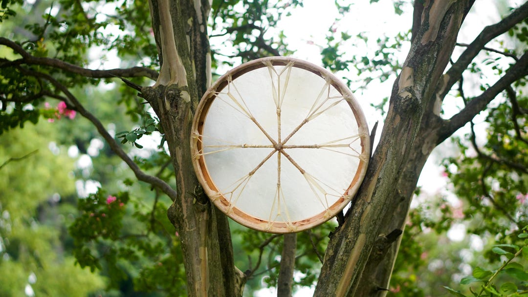 Shaman Drum Bison Natural Hide | Native Made Hand Drum - Etsy