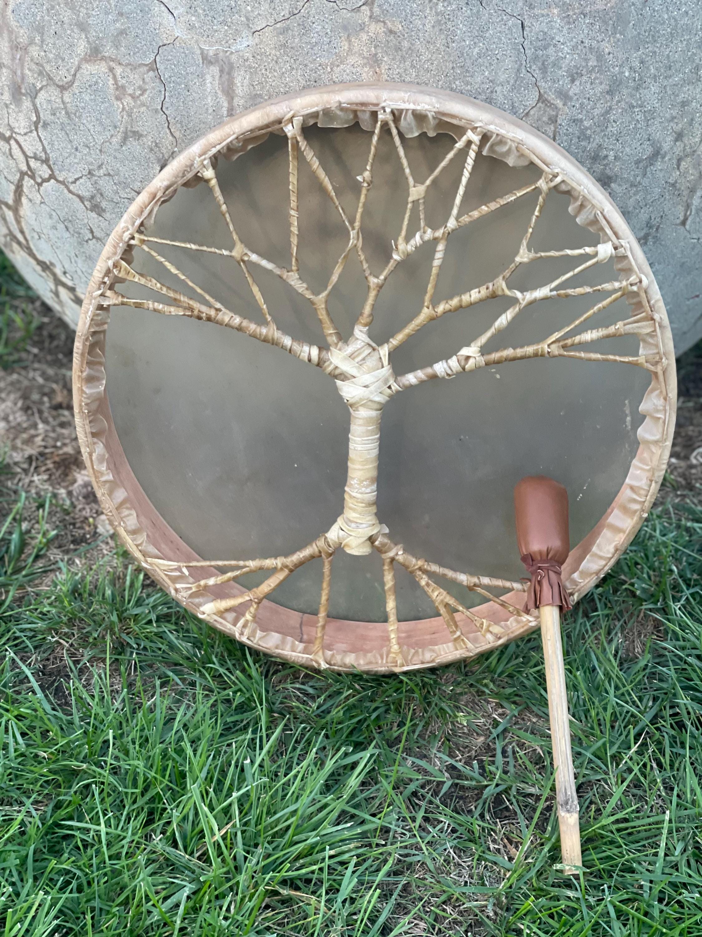 American Shaman Native Drum Buffalo Hide | Shamanic Frame Drum - Etsy