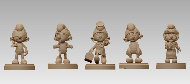 D Printable Smurfs Figurines: Support Helper STL Files (digital ...