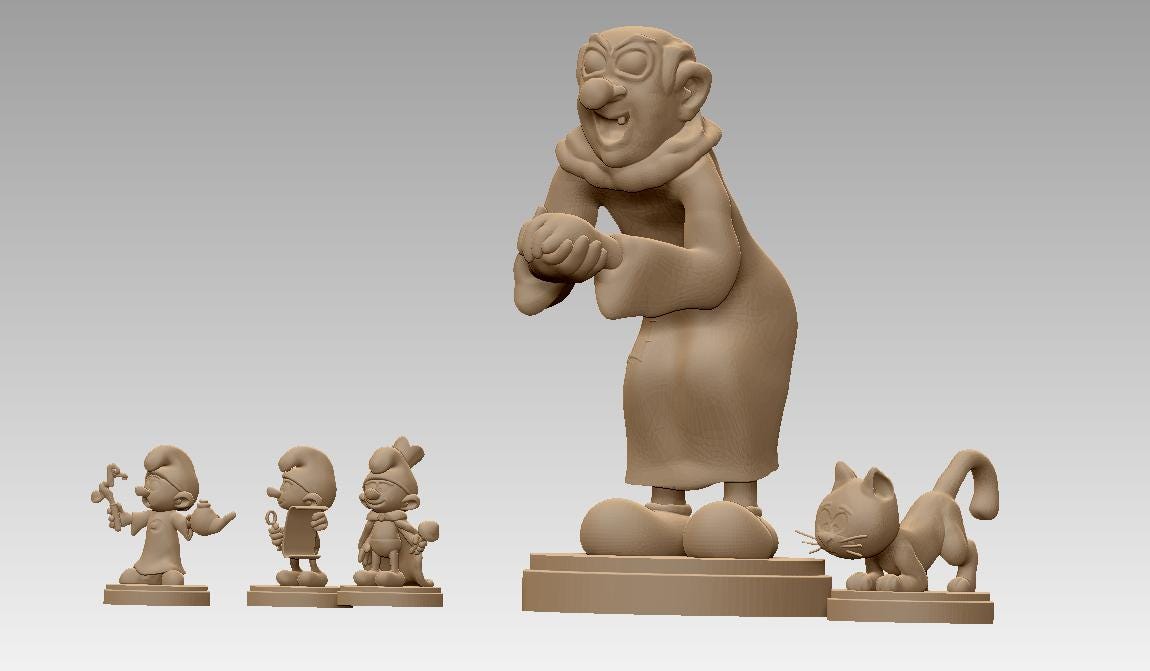 Smurfs Villains STL Bundle – Gargamel, Azrael, King Smurf & More – 3D ...