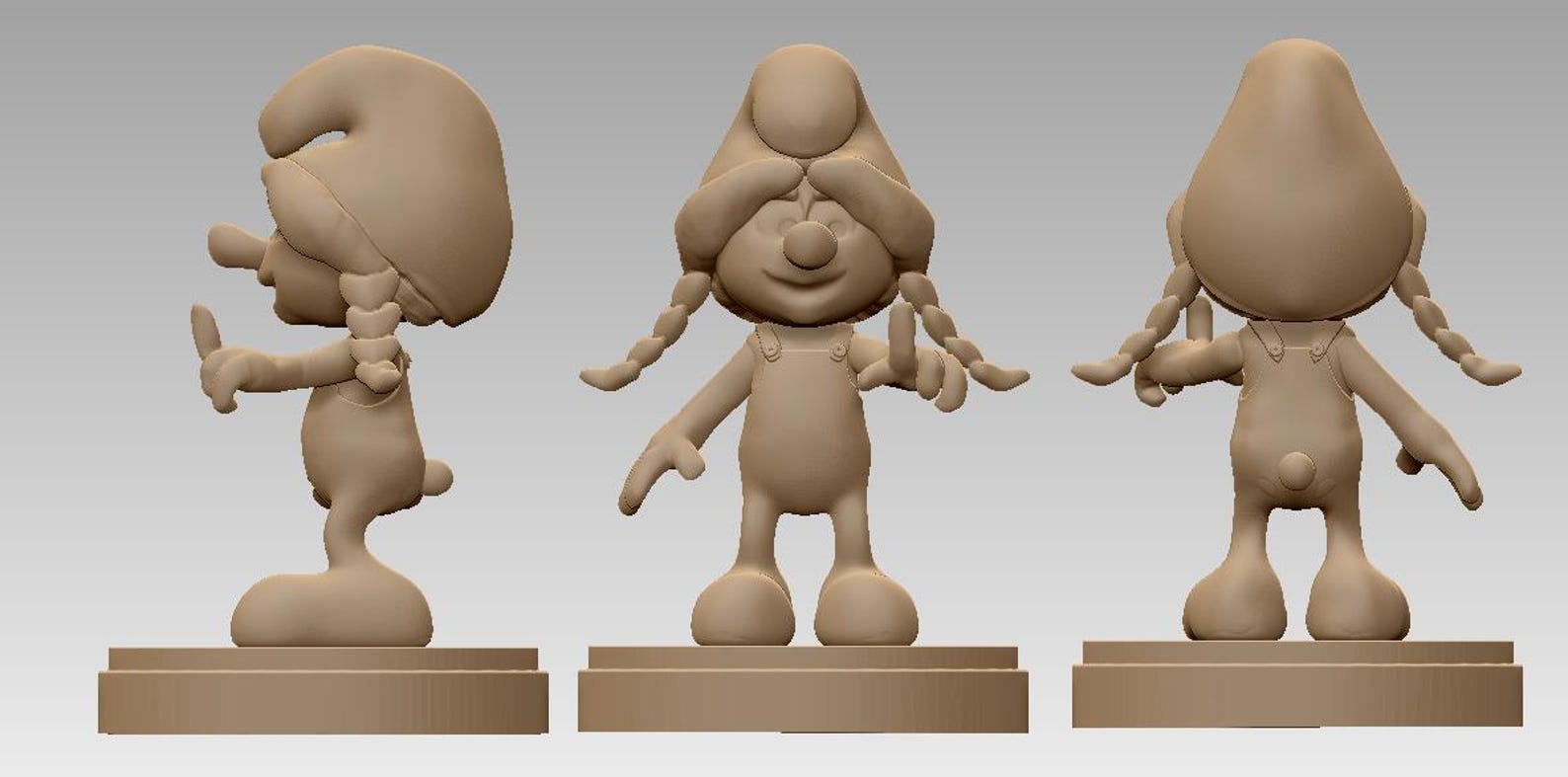3D Printable Smurflings STL Bundle: Nat, Sassette, Snappy, Slouchy ...