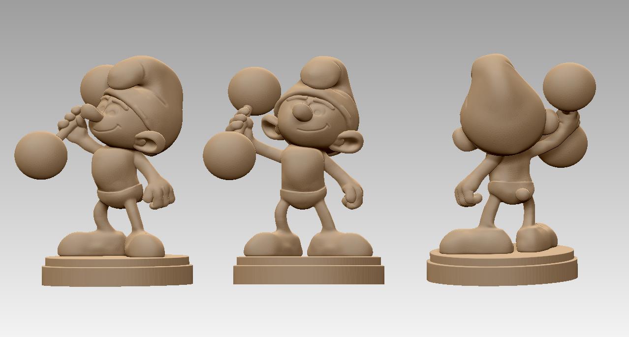 Smurfs 3D Model STL Bundle: Papa, Smurfette, Brainy, Clumsy, Hefty ...