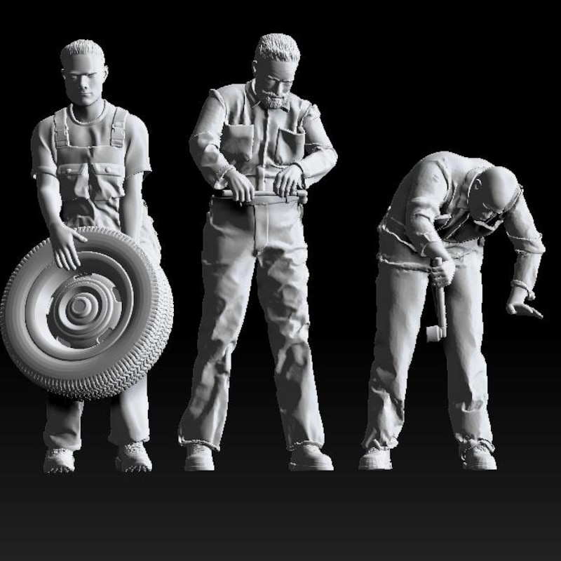 Miniature Figure Workers - Etsy UK