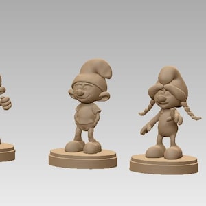 3D Printable Smurflings STL Bundle: Nat, Sassette, Snappy, Slouchy ...