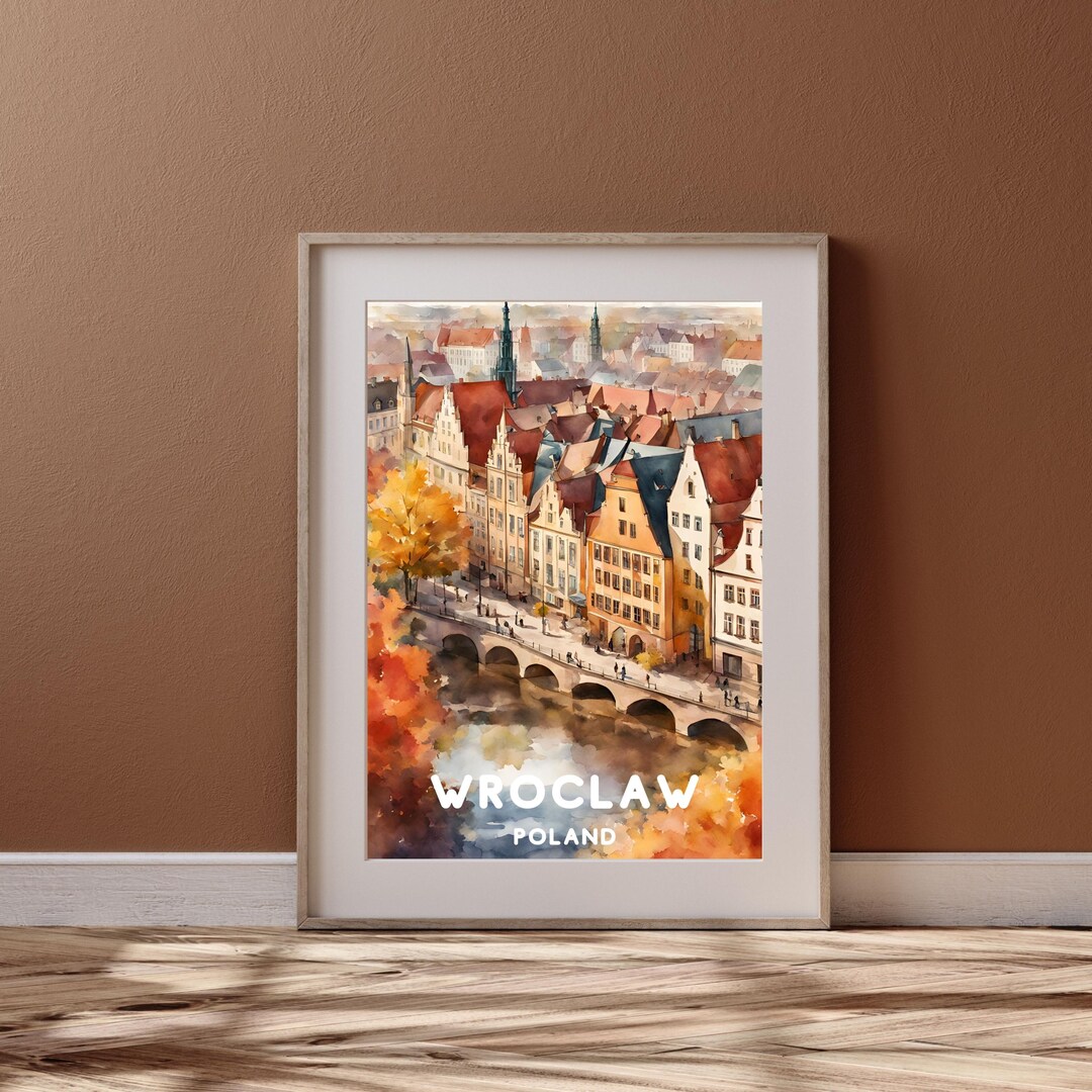Wroclaw City Travel Art, Printable Wroclaw City Poster, Poland Gift ...