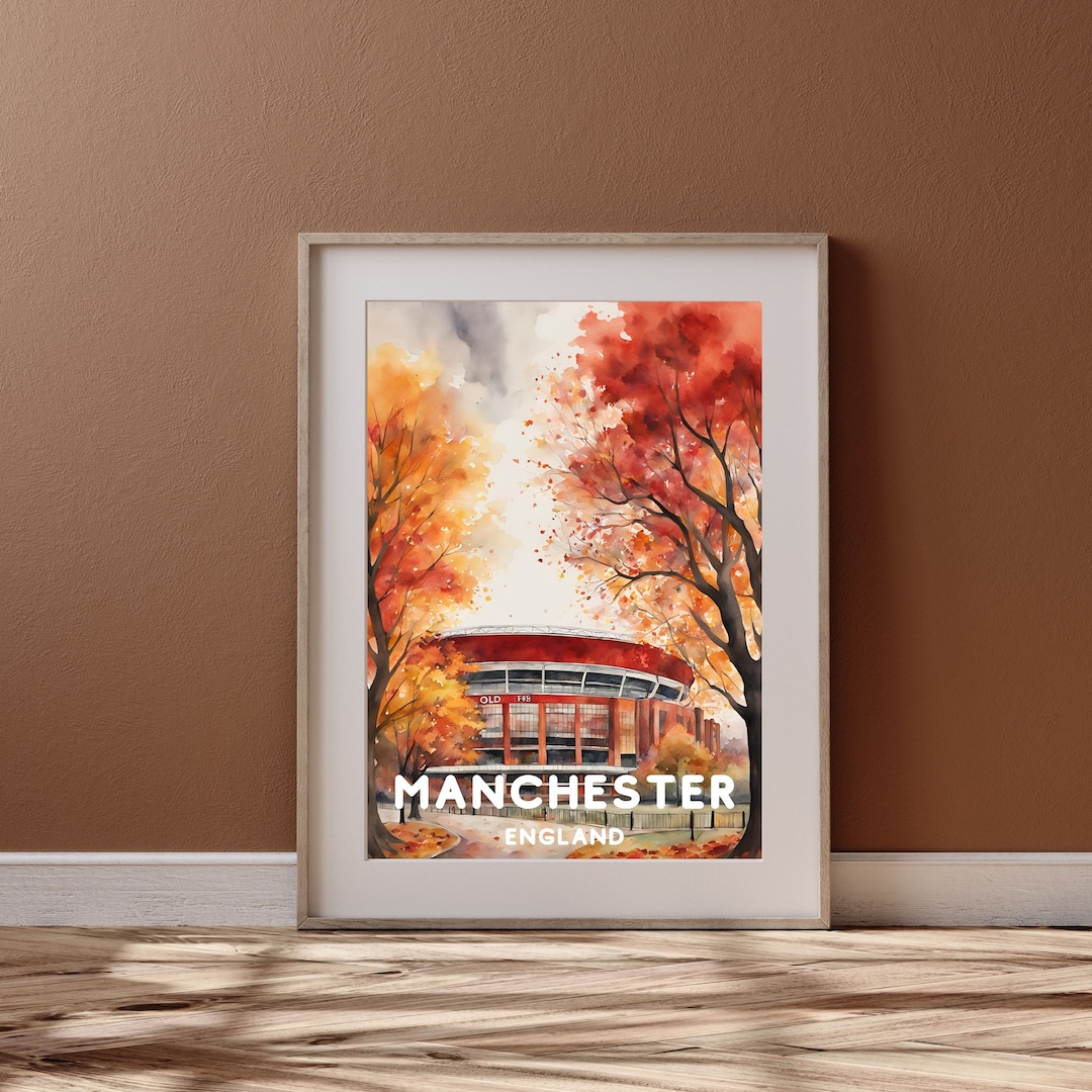 Manchester Travel Art, Printable Manchester City Poster, England Gift ...