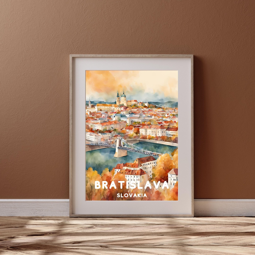 Bratislava City Travel Art, Printable Bratislava City Poster, Slovakia ...
