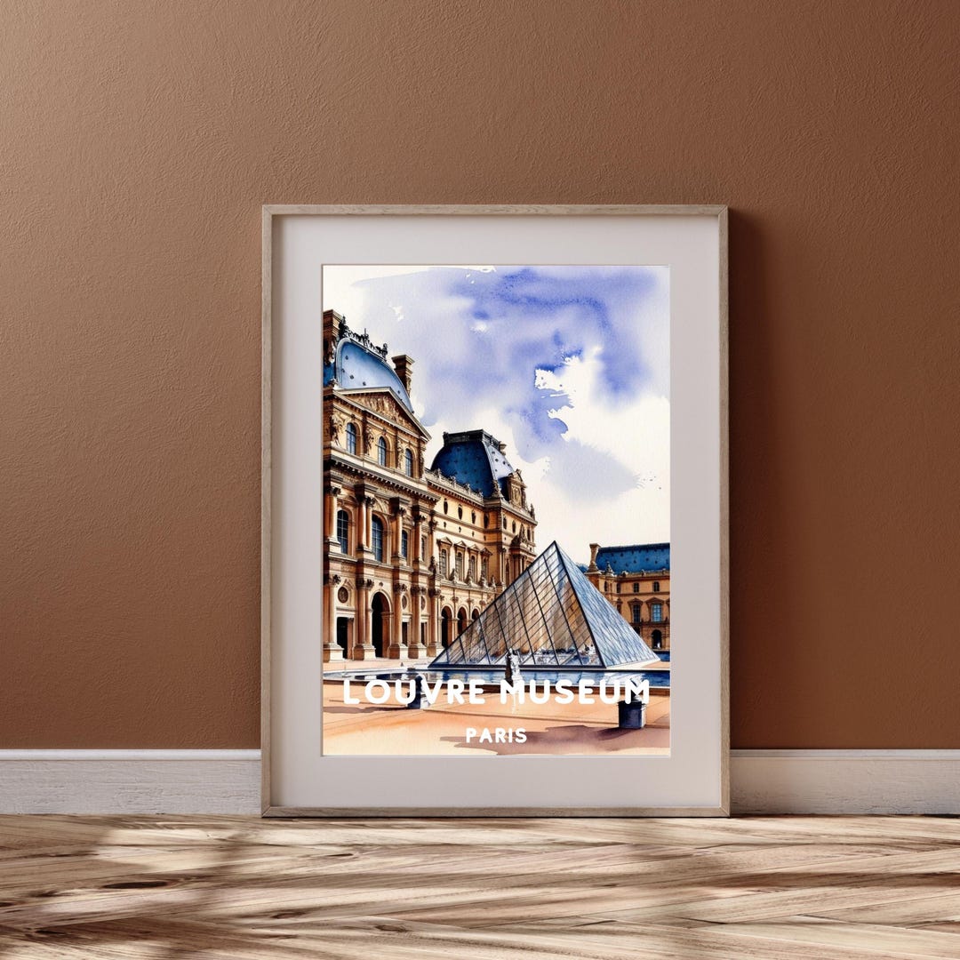 Louvre Museum - Paris, France Travel Art, Printable Poster, Tourist ...