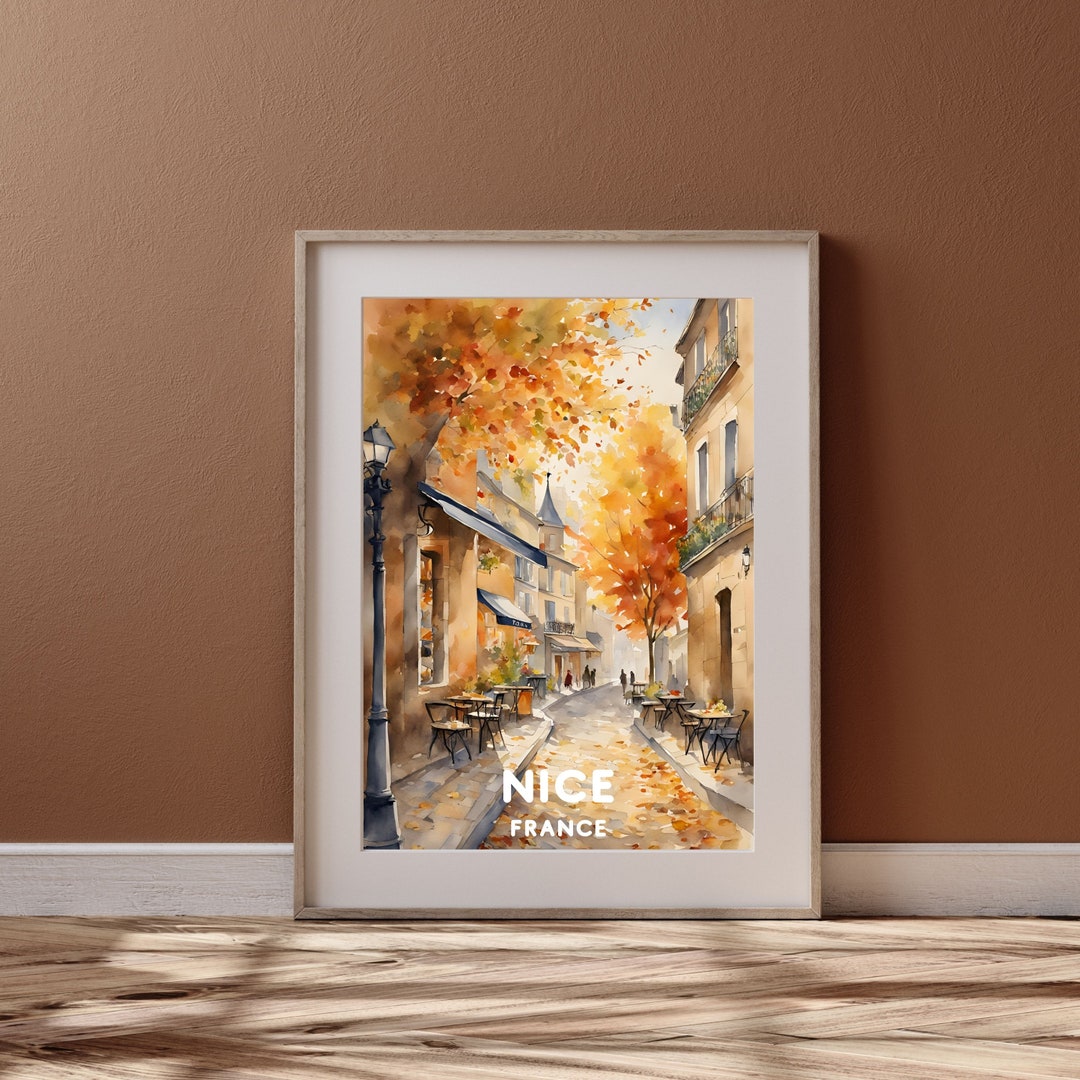 Nice Travel Art, Printable Nice City Poster, France Gift, Digital ...