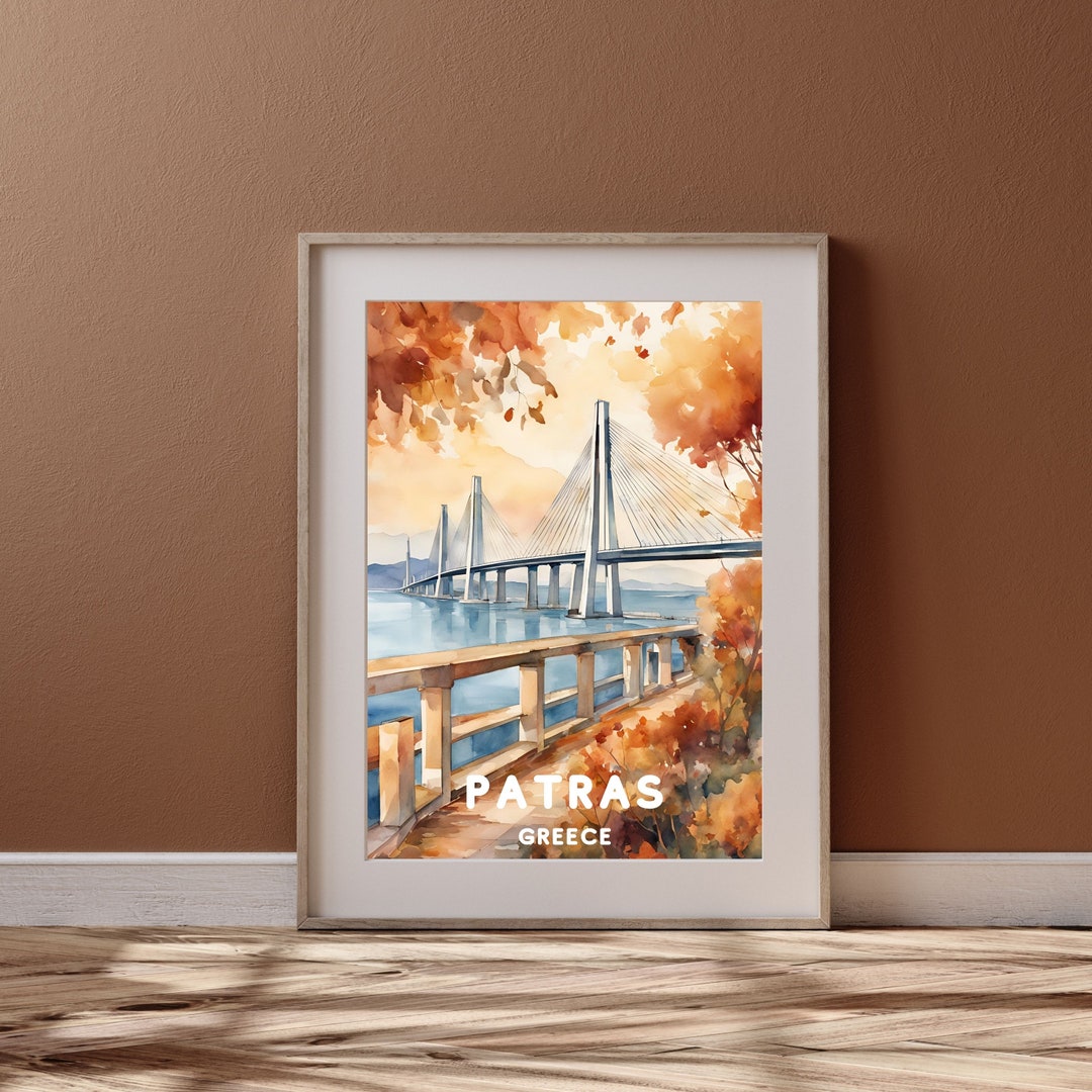 Patras City Travel Art, Printable Patras City Poster, Greece Gift ...