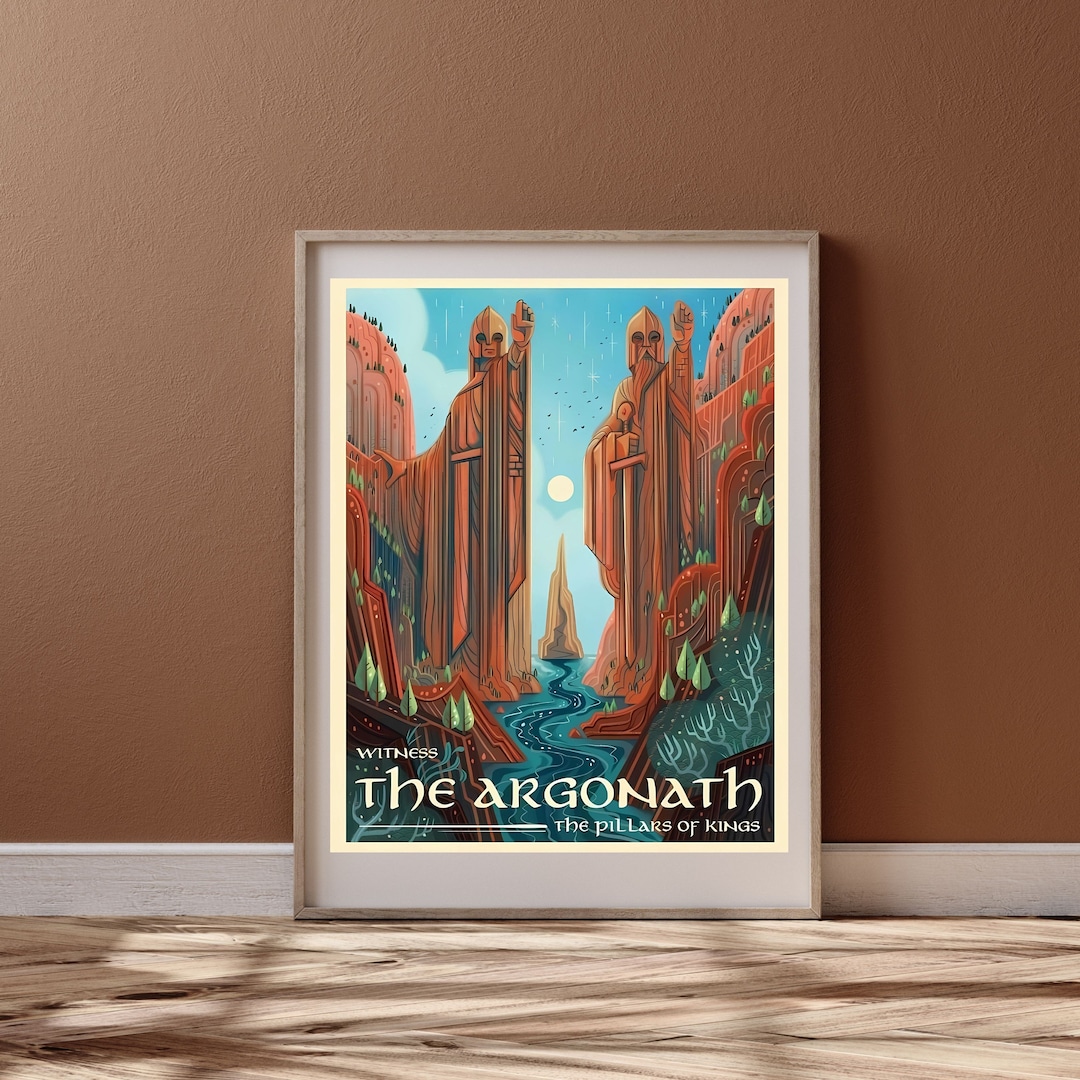 Argonath Printable Art Middle-earth Landscapes Iconic Locations in LOTR ...