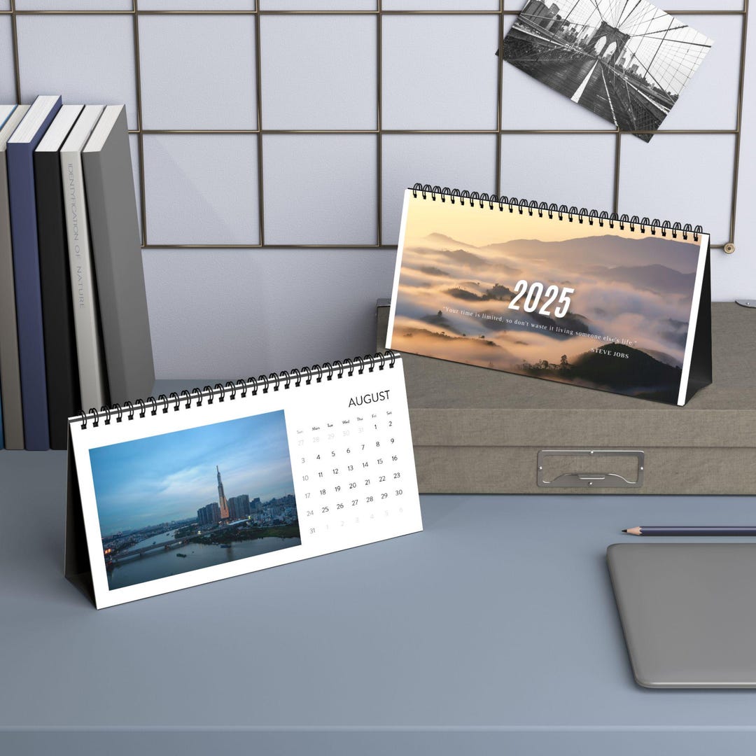 2025 Desktop Calendar Scenery, Calendar, Desktop Calendar ,paper ...