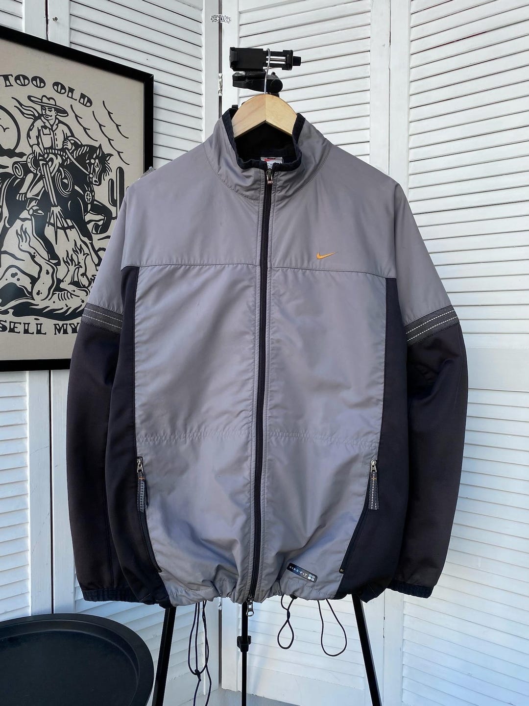 90s Nike Fit Swoosh Vintage Y2K Retro Softshell Jacket - Etsy