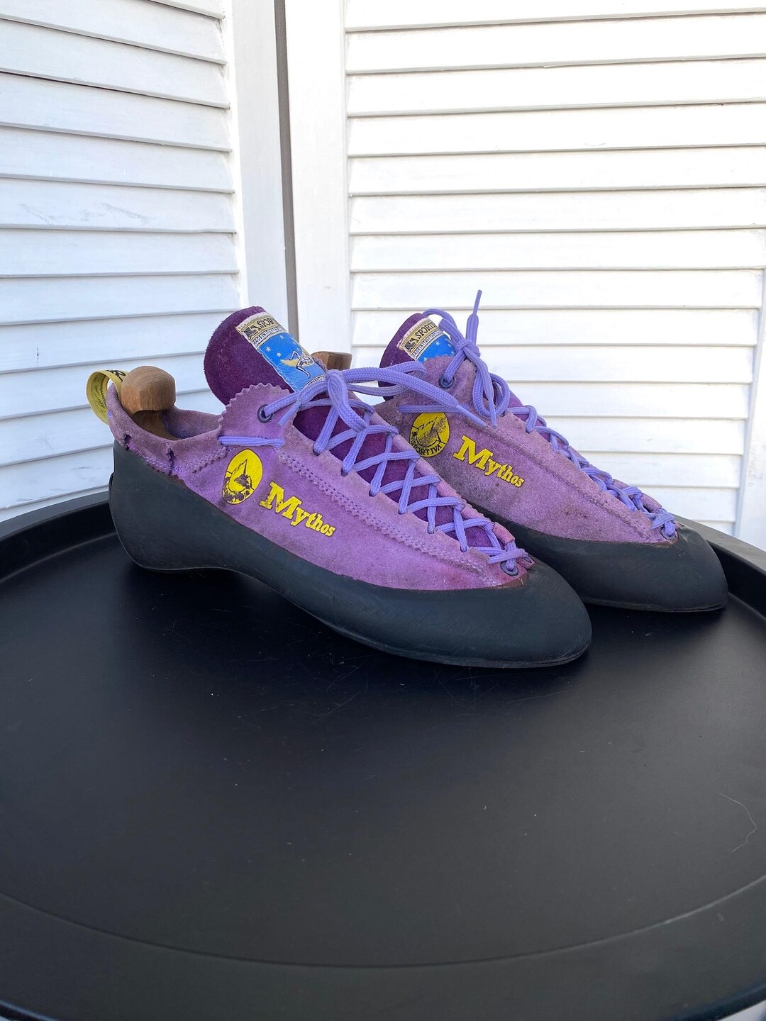 Vintage La Sportiva Mythos Climbing Shoes Purple Rock Caving - Etsy