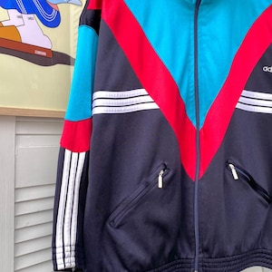 Vintage Adidas Track Retro Jacket Striped 90s Blue - Etsy