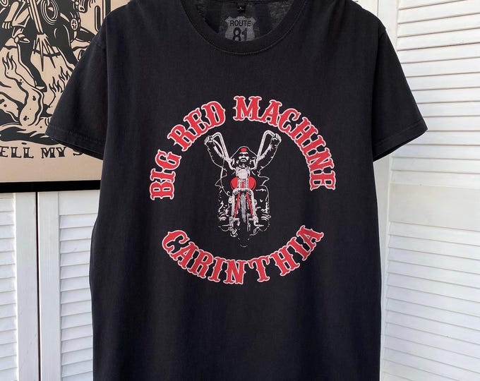 Vintage Big Red Machine Support Hells Angels Skull Tee Shirt - Etsy