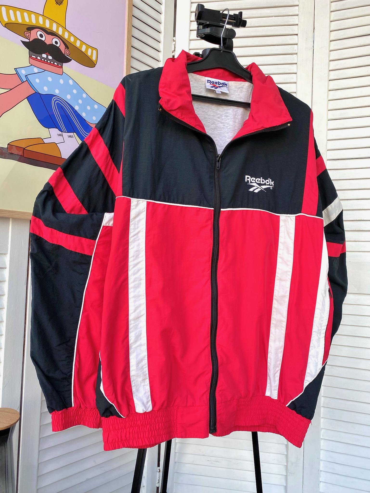 Vintage Reebok Track Retro Jacket Striped 90s 80s Red - Etsy