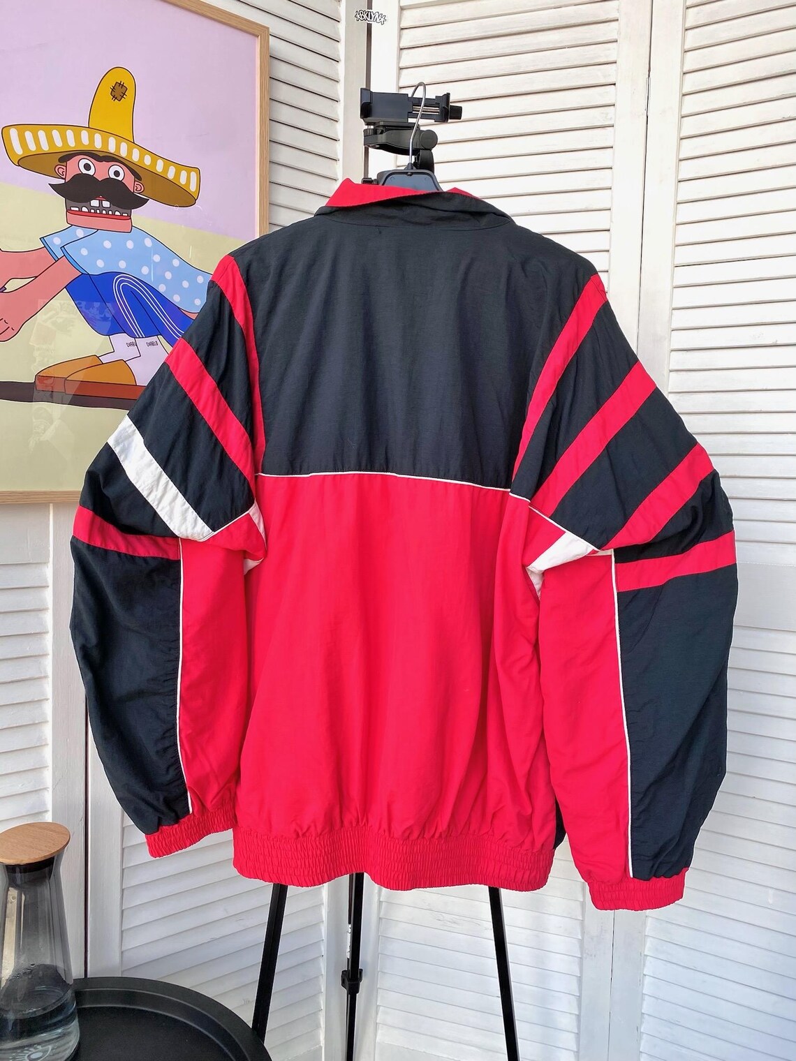 Vintage Reebok Track Retro Jacket Striped 90s 80s Red - Etsy