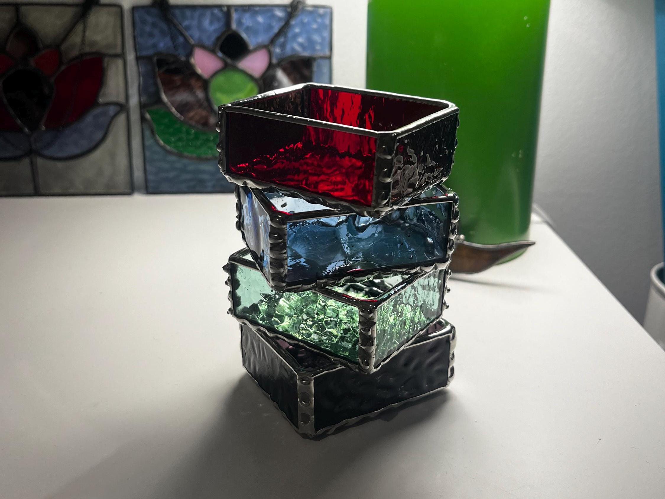 Various Small Stained Glass Boxes - Etsy