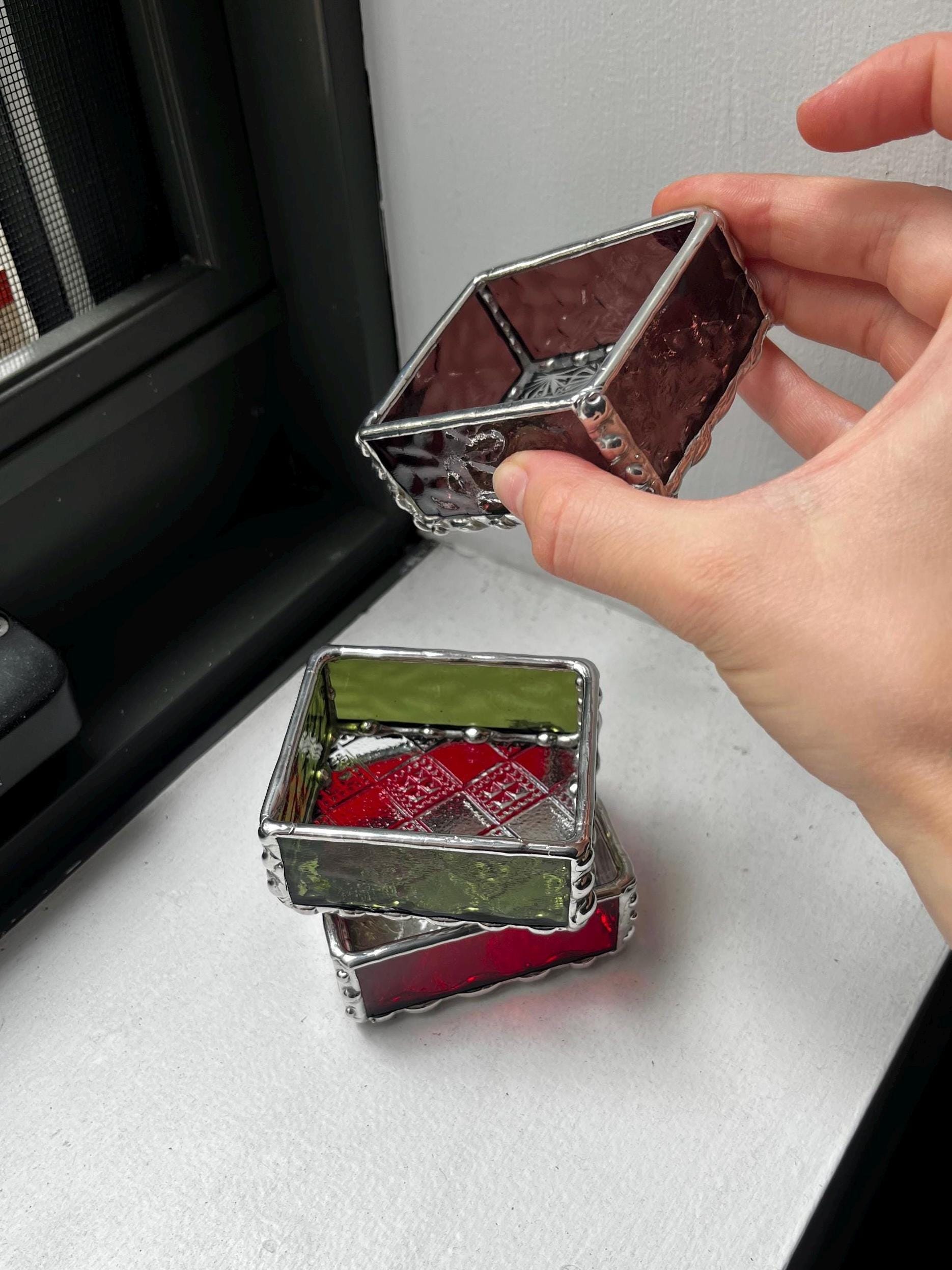 Various Small Stained Glass Boxes - Etsy