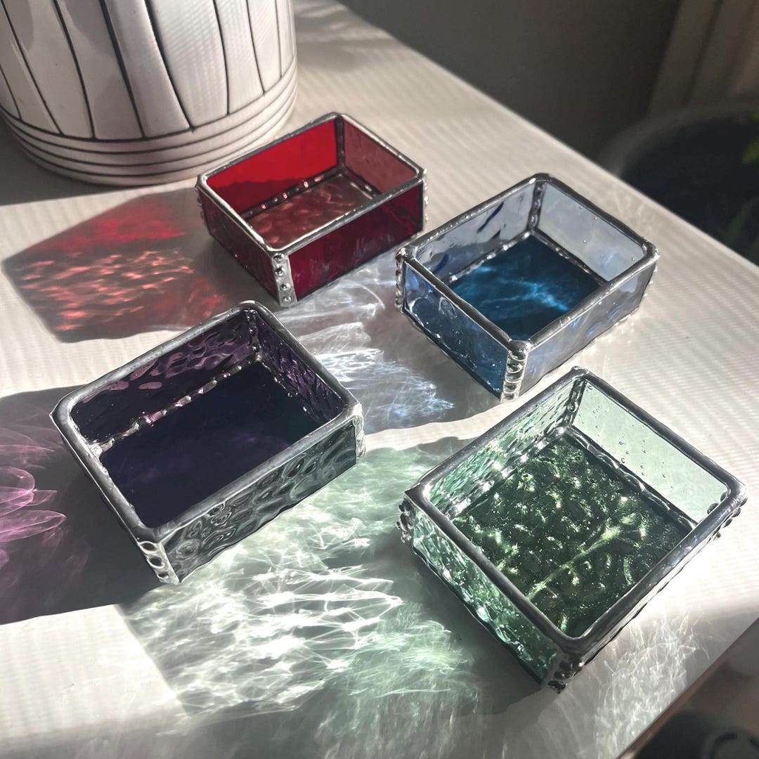 Various Small Stained Glass Boxes - Etsy