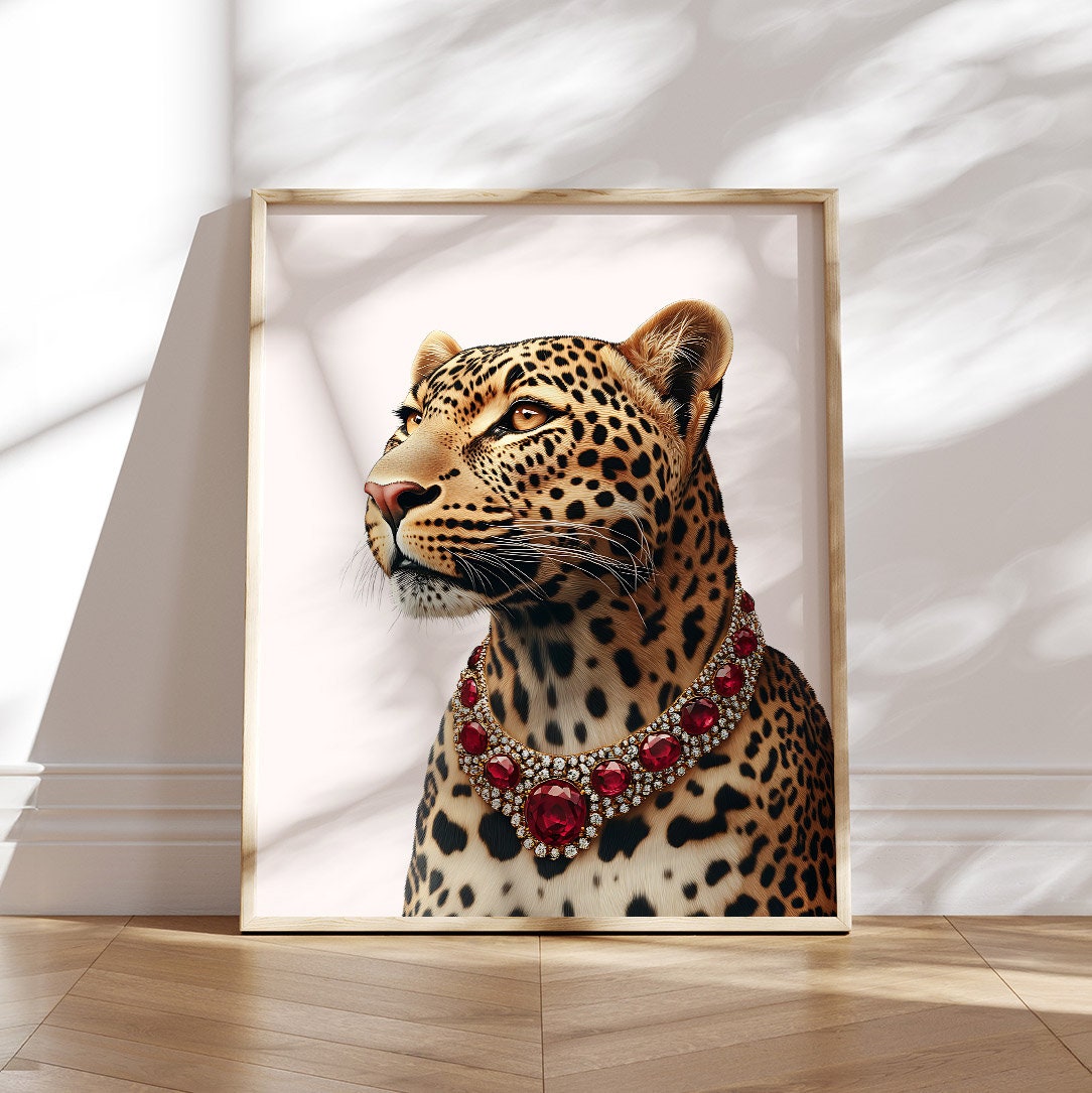 Trendy Chic Leopard Print Wall Art Cheetah Print Home Decor Luxury Dorm ...