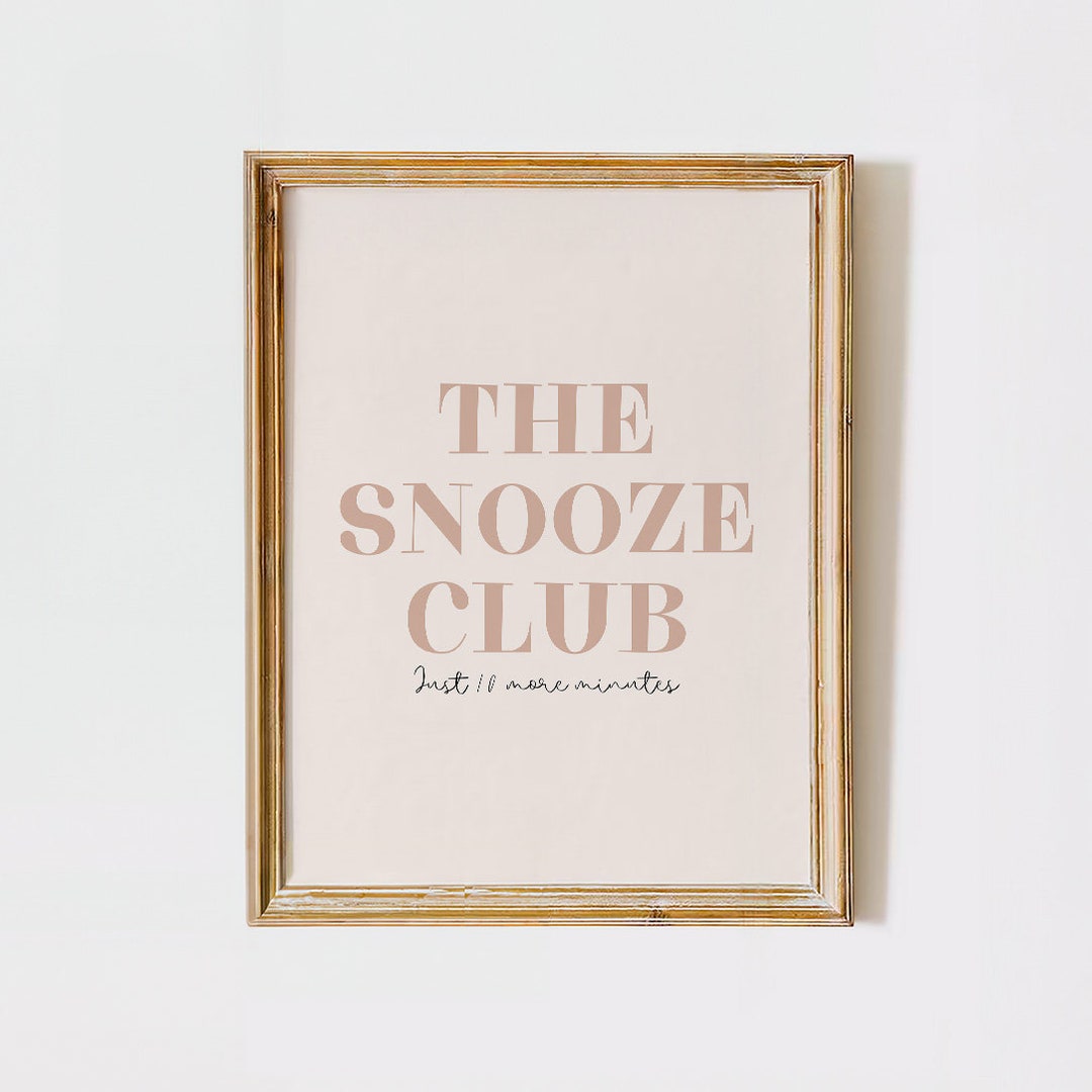 The Snooze Club Trendy Wall Art Beige Printable Wall Art Bedroom Wall ...