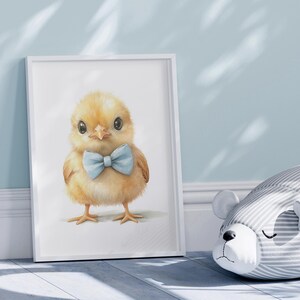 Baby Chicken Nursery Print Cute Baby Chick Nursery Decor Farmhouse Room ...