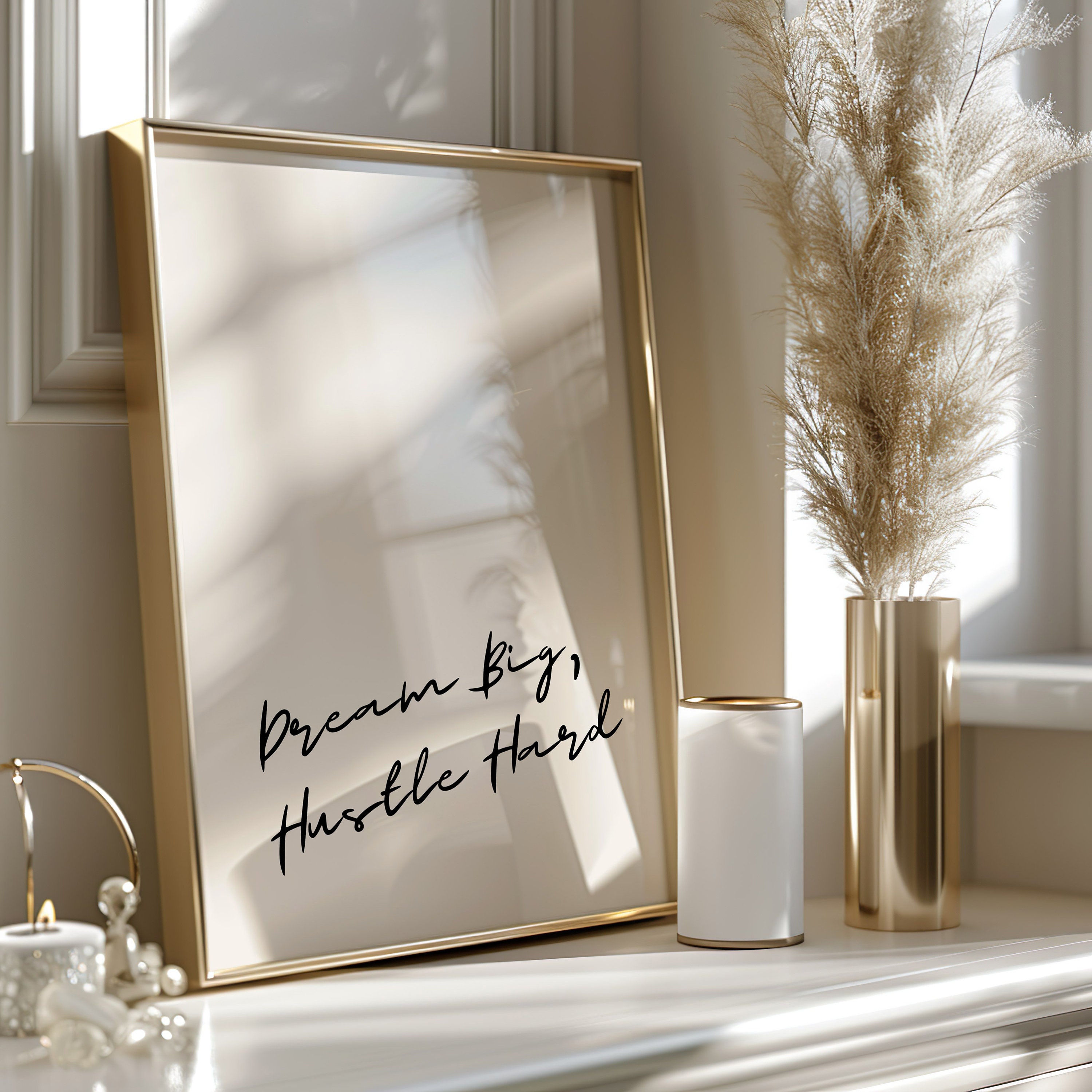 Dream Big Minimalist Handwriting Digital Wall Art Printable ...