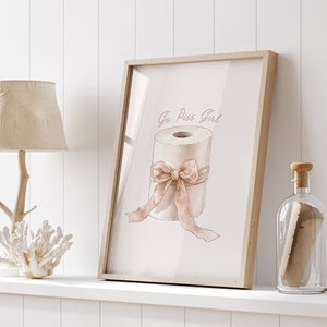 Go Piss Girl Coquette Room Decor Girly Beige Bathroom Decor Coquette ...