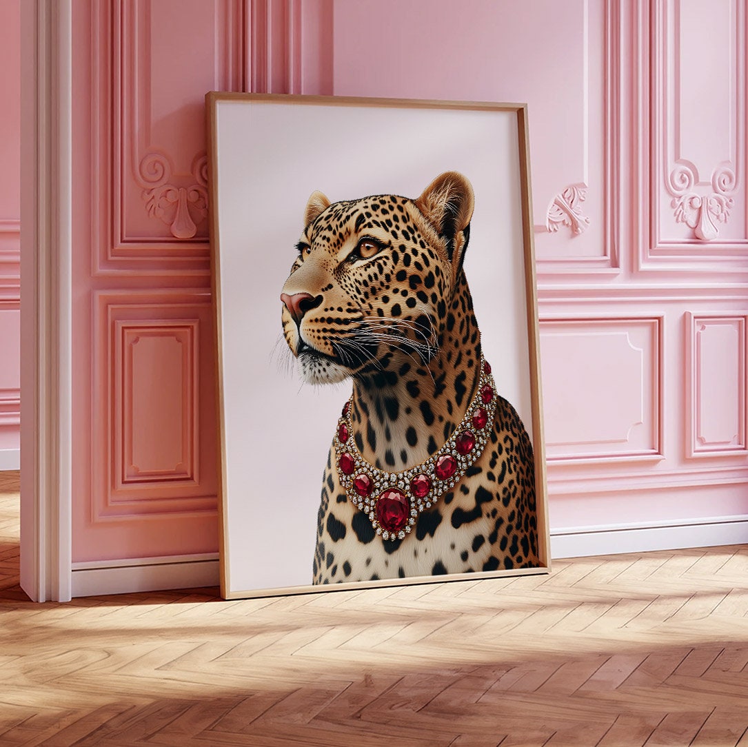 Trendy Chic Leopard Print Wall Art Cheetah Print Home Decor Luxury Dorm ...