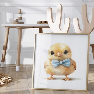 Baby Chicken Nursery Print Cute Baby Chick Nursery Decor Farmhouse Room ...