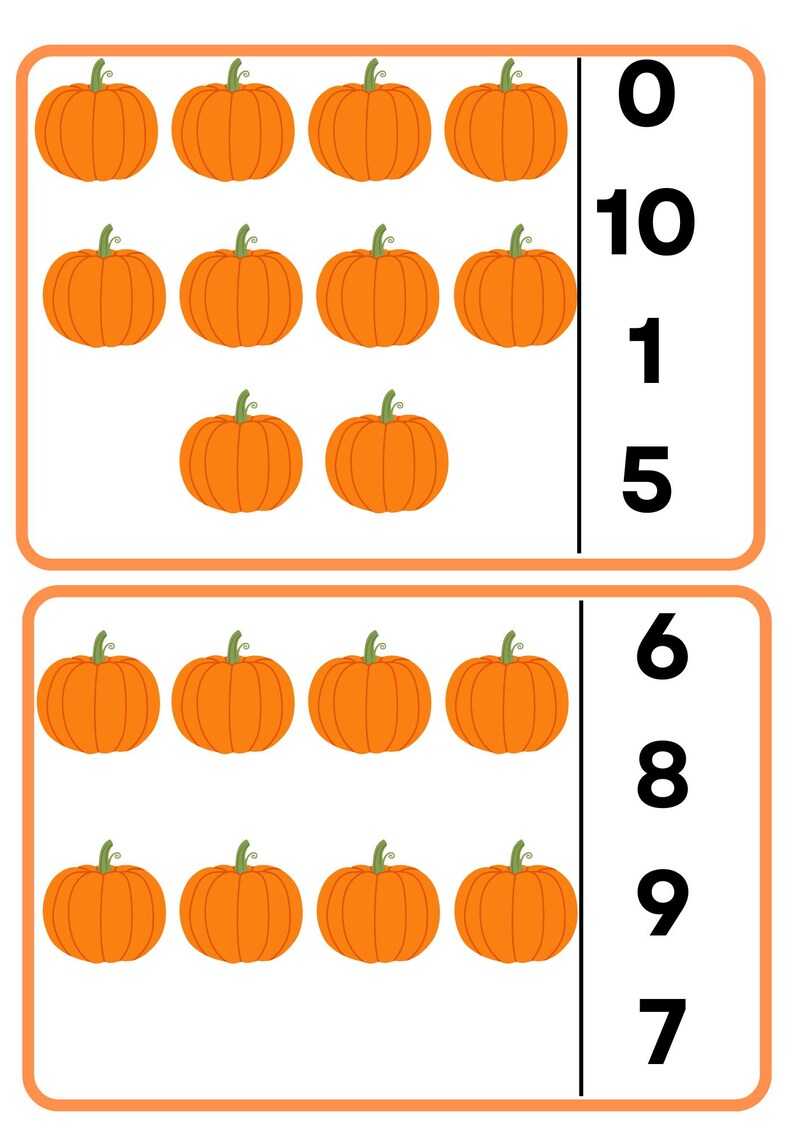 Pumpkin Pegboard Counting Numbers Halloween Maths Class Resource ...