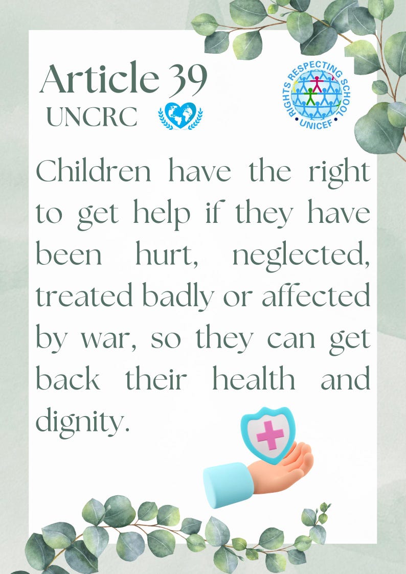 Article 31 RRS Rights Respecting School UNCRC Class Charter Unicef ...