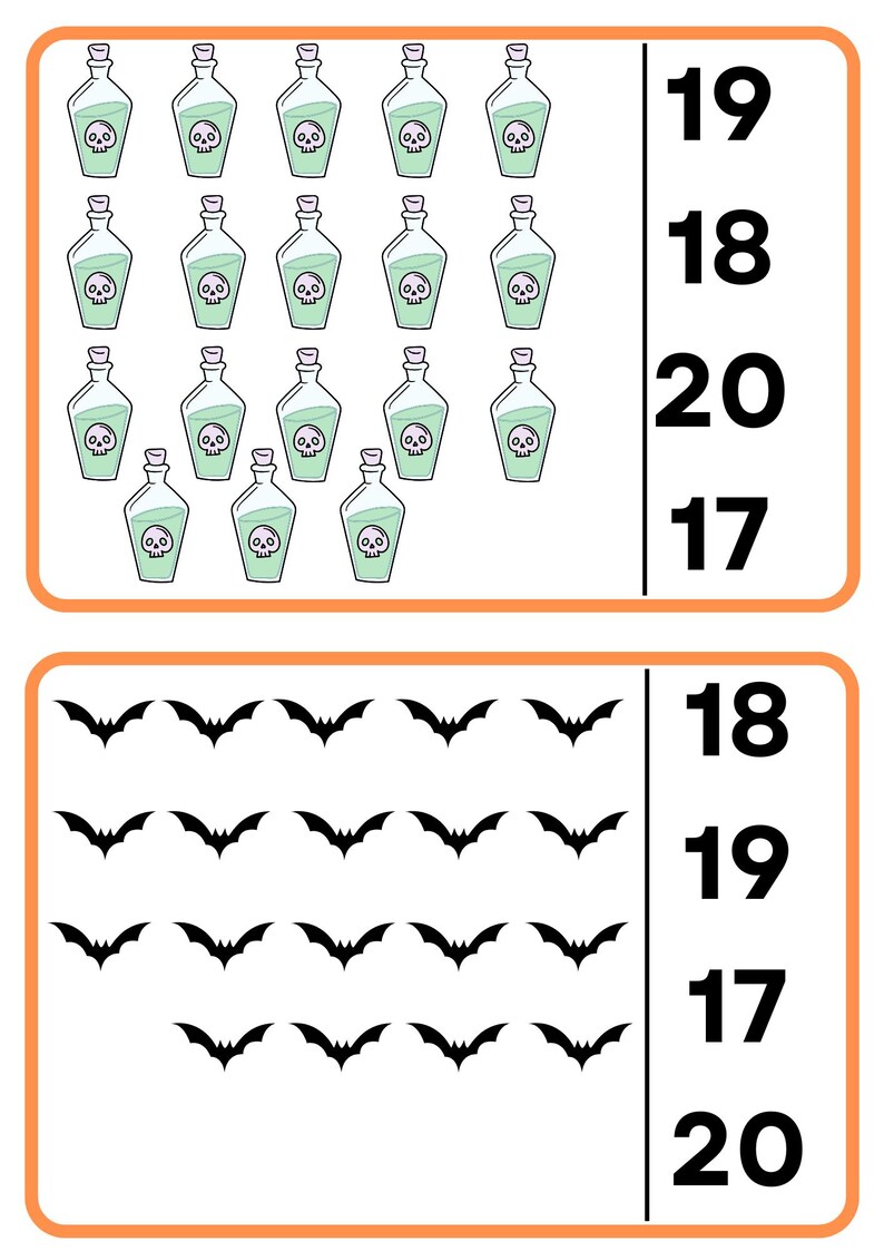 Halloween Pegboards Maths Number to 20 Counting Home Learning School ...