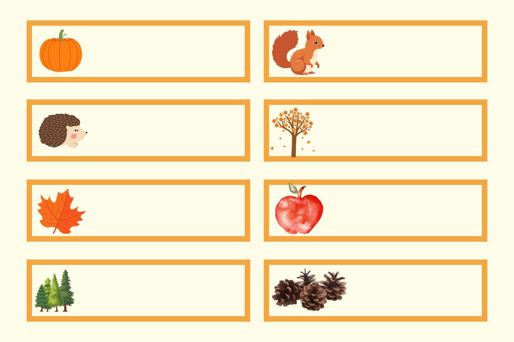 Autumn Labels Name Tags Resource Labels Classroom Organisation ...