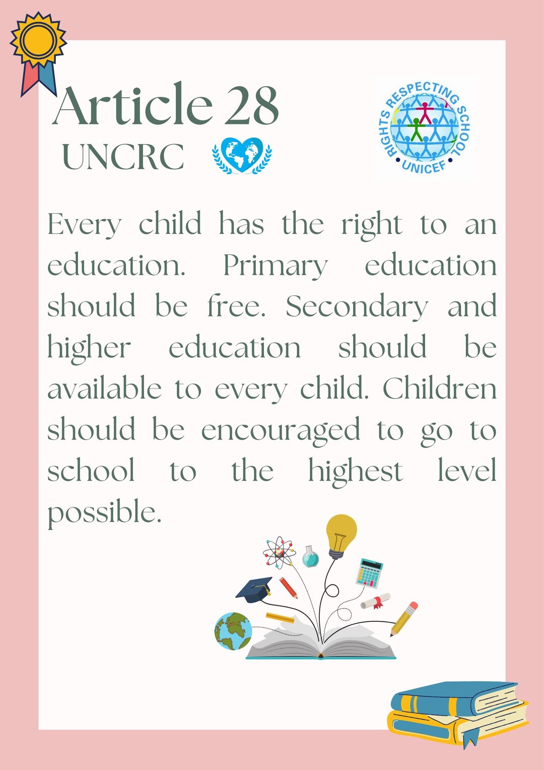 RRS Uncrc Unicef Class Charter Rights of the Child Poster Articles ...