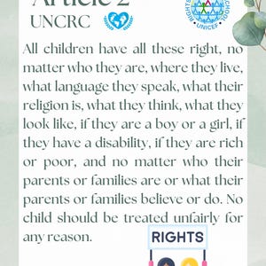 Article 31 RRS Rights Respecting School UNCRC Class Charter Unicef ...