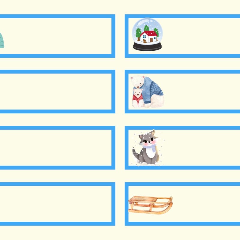 Winter Name Tags - Etsy