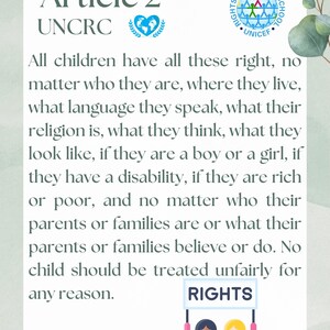 Article 7 RRS Rights Respecting School Uncrc Unicef Class Charter ...