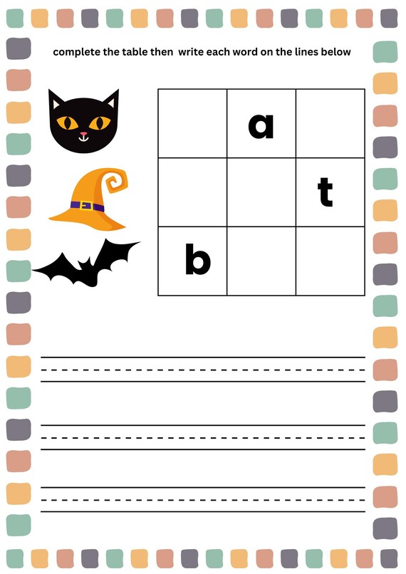 Hoja De Trabajo Con Oraciones De Halloween