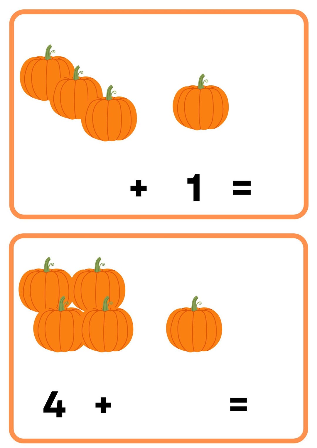 Addition to 5 Pumpkin Adding Maths Counting Autumn Maths School ...
