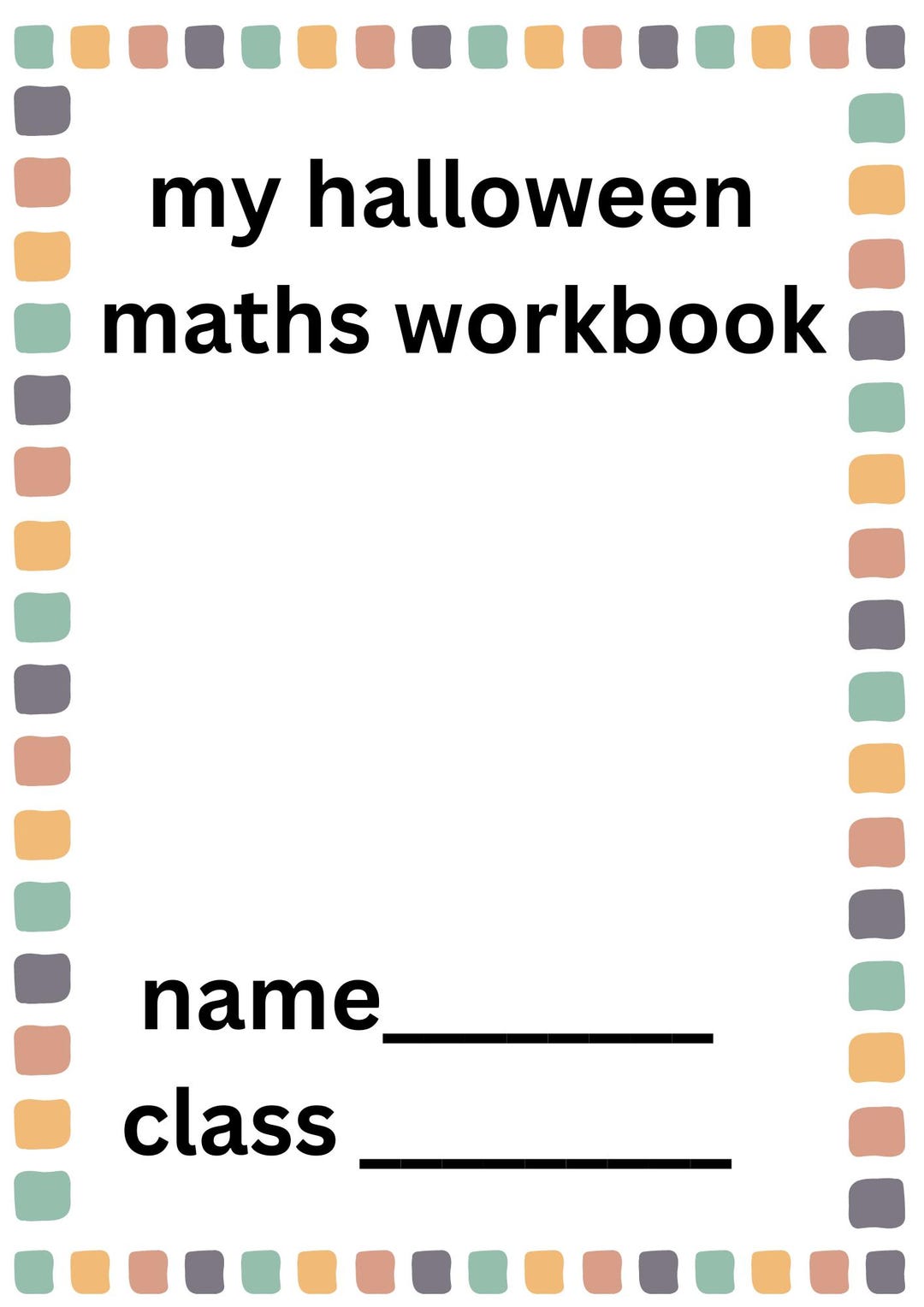 Halloween Maths Workbook Addition Subtraction Data Handling Halloween ...