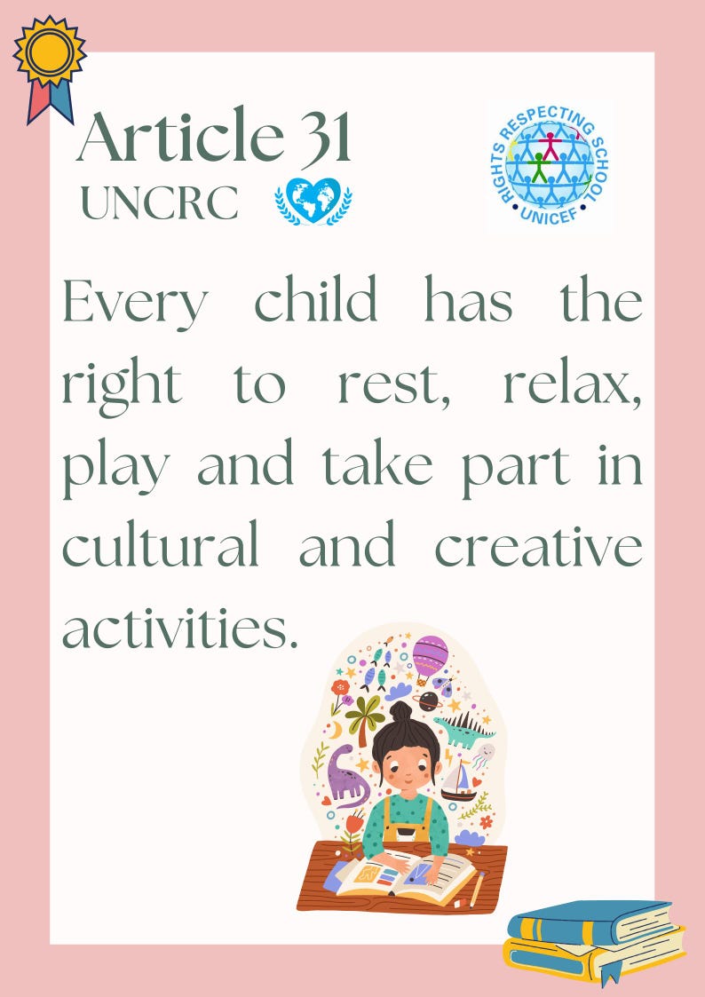 RRS Uncrc Unicef Class Charter Rights of the Child Poster Articles ...