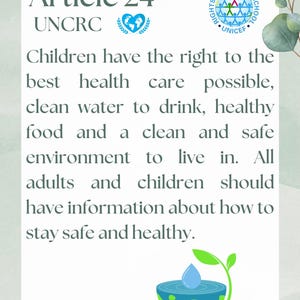 Article 24 RRS Rights Respecting School Class Charter Poster Uncrc ...