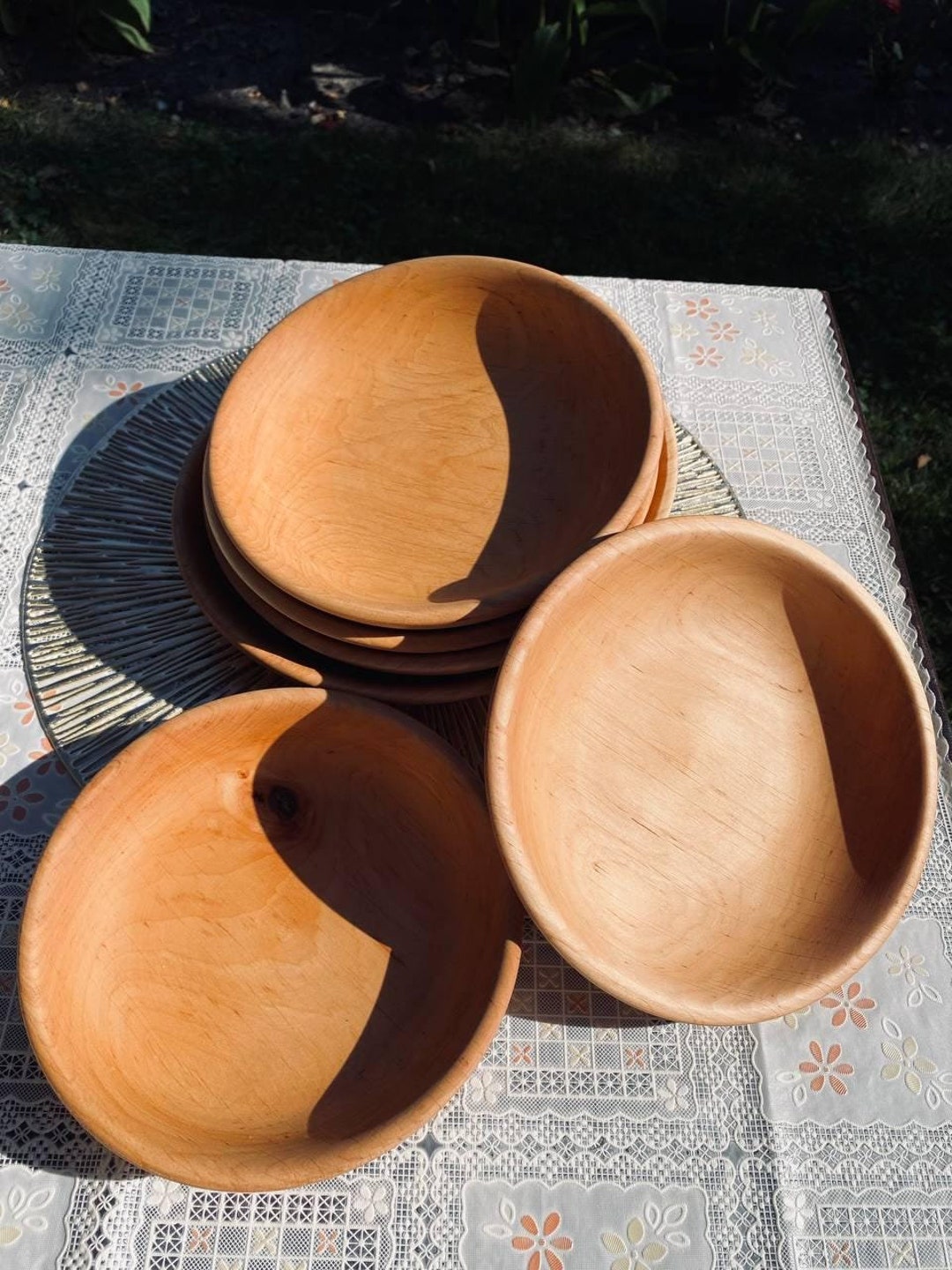 Wooden Plate Set, Dinnerware, Handmade Wooden Plate, Handmade Plate ...